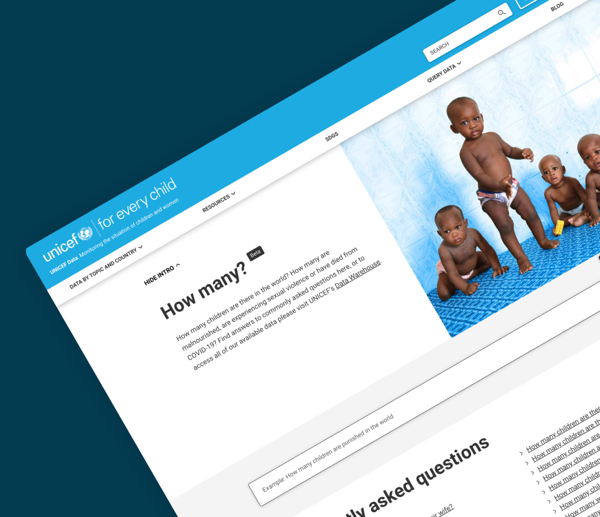 Wrapping Up Unicef S Global Data App Wholegrain Digital
